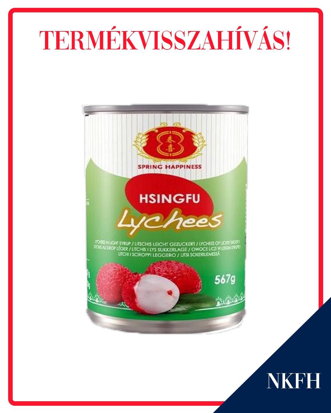 Rovarirtószer miatt hívták vissza a Spring Happiness konzerv licsit ...